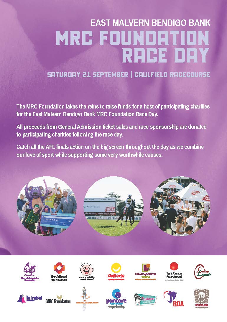 MRC Foundation Race Day - 2 for 1 tickets! | Alfred Health