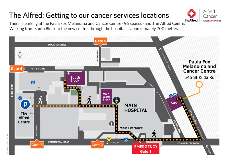 Getting to the Paula Fox Melanoma and Cancer Centre | Alfred Health